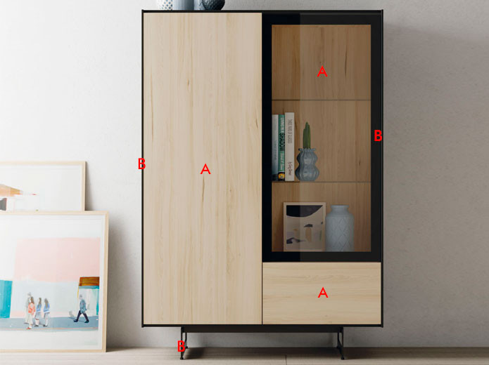 Vitrina modular de estilo moderno en Madrid | Muebles Valencia® Acabado ...