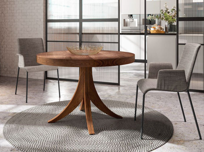 Mesa redonda extensible| Muebles Valencia ® Acabado Blanco-lacado ...