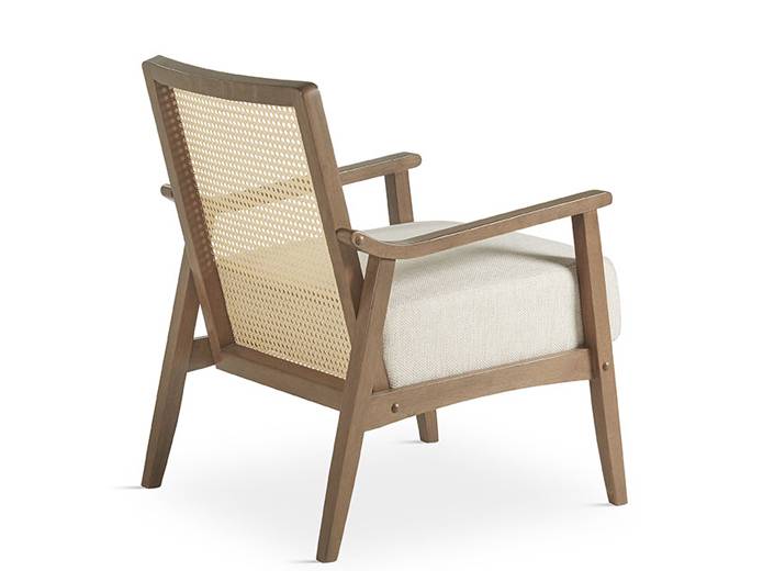 ⭐OFERTA Butaca De Madera Maciza y Ratán| Muebles Valencia® Color Nogal